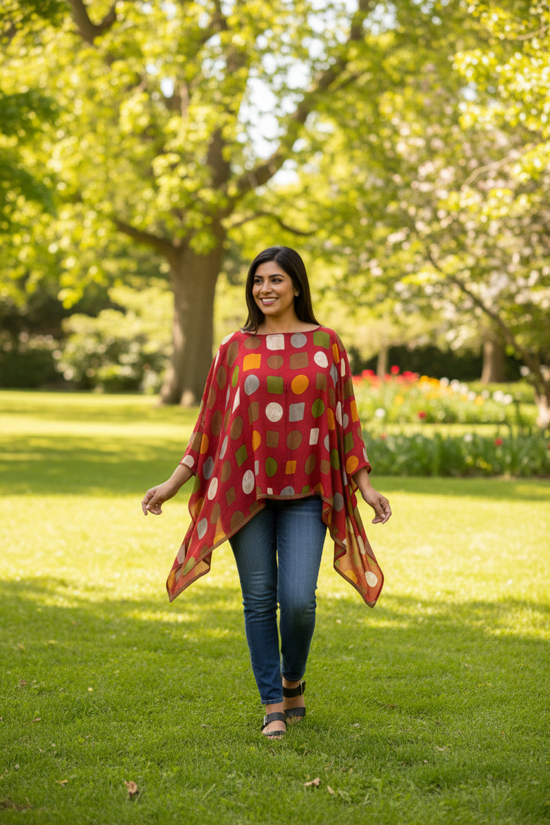 CIRCLE SILK CAPLETE PONCHO – Suttles & Seawinds